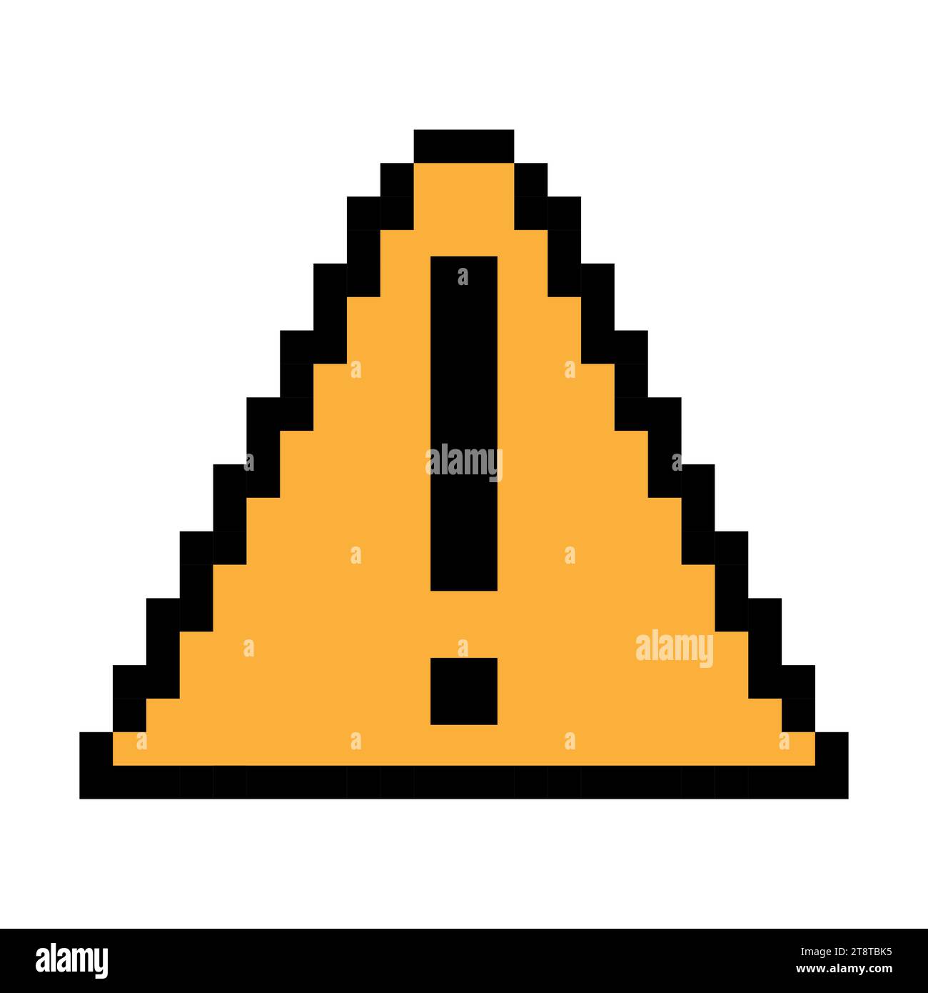 Yellow danger sign line icon. Fear, risk, threat, anxiety, attention ...