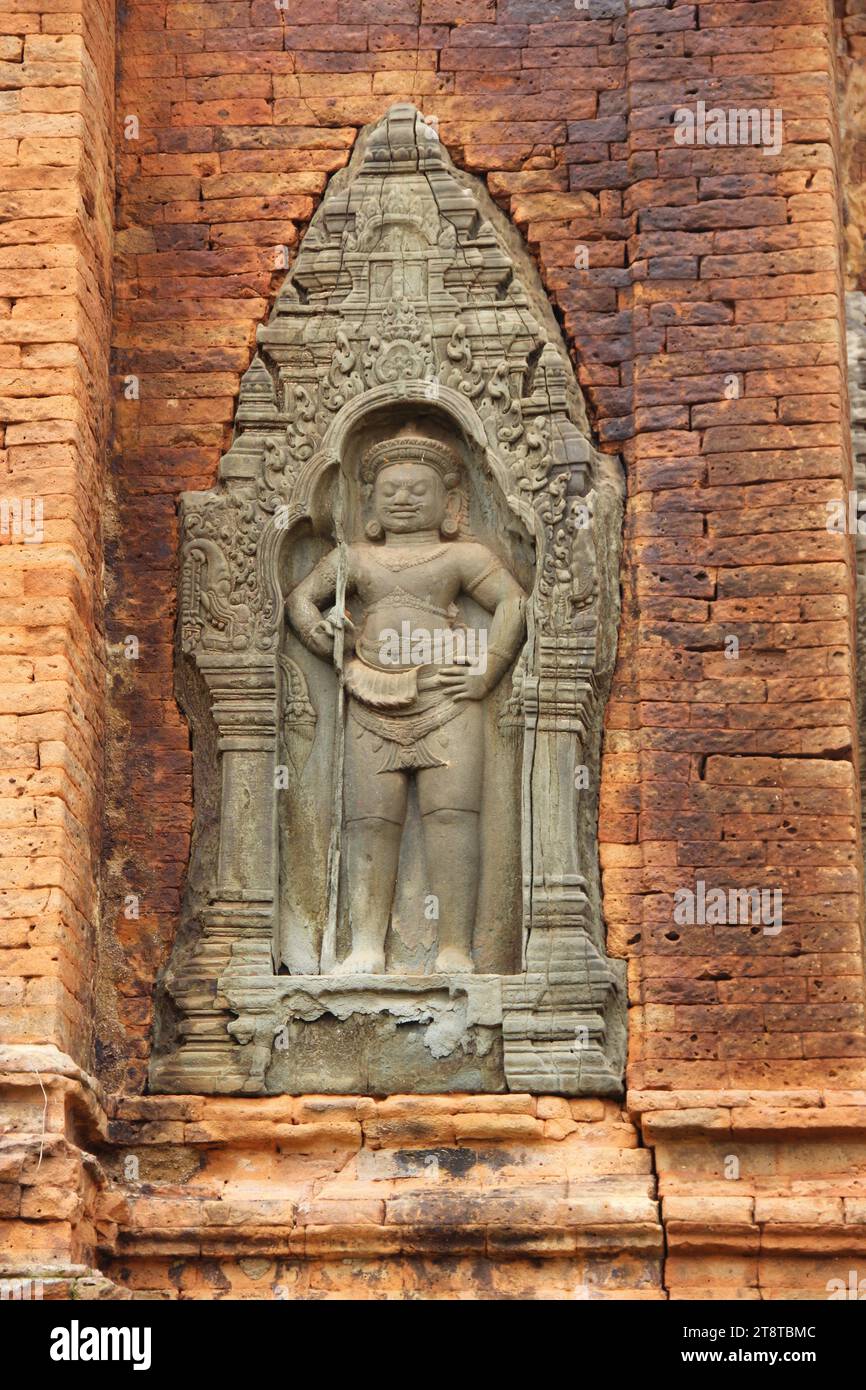 Lolei, Khmer temple, ancient Angkor area, Cambodia. Reign of Yasovarman ...