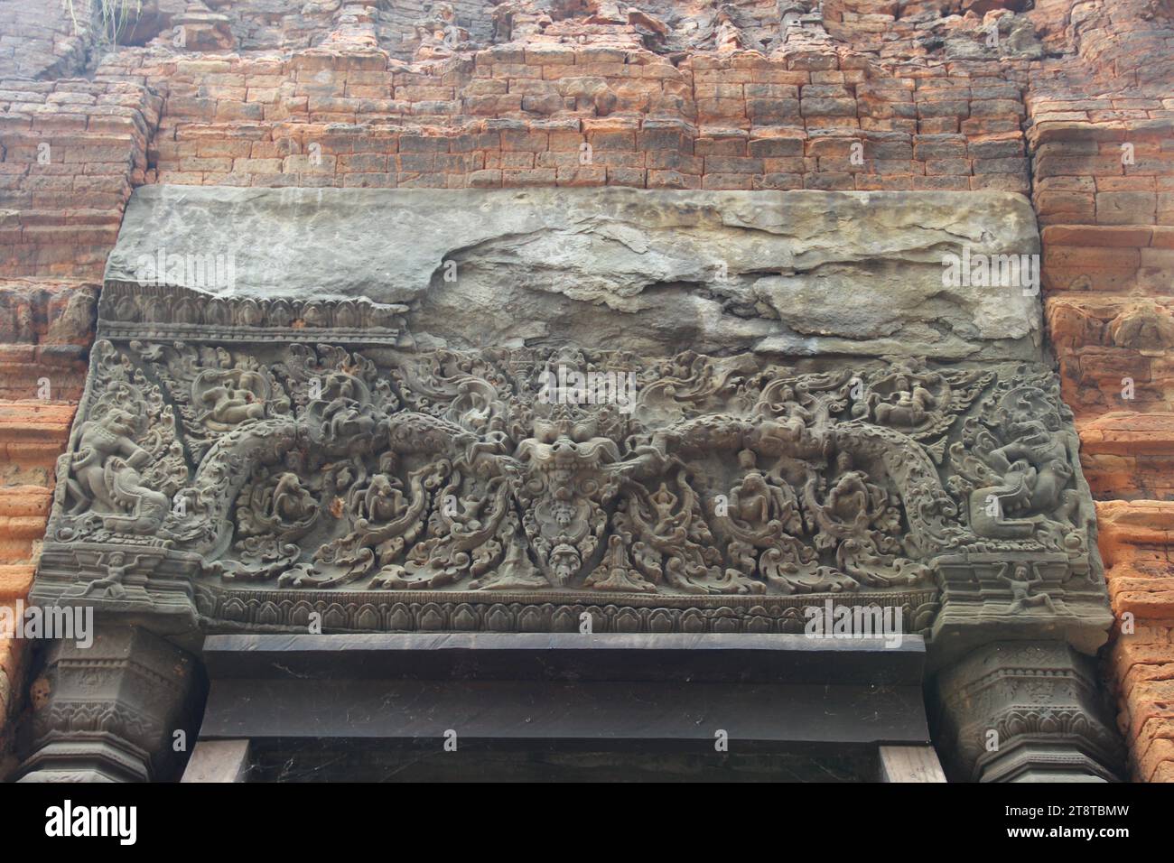 Lolei, Khmer temple, ancient Angkor area, Cambodia. Reign of Yasovarman ...