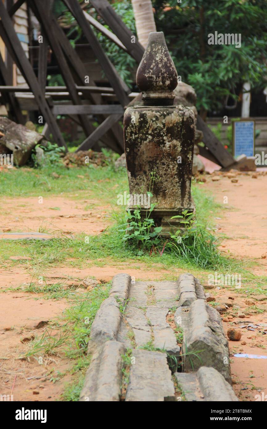 Lolei, Khmer temple, ancient Angkor area, Cambodia. Reign of Yasovarman ...