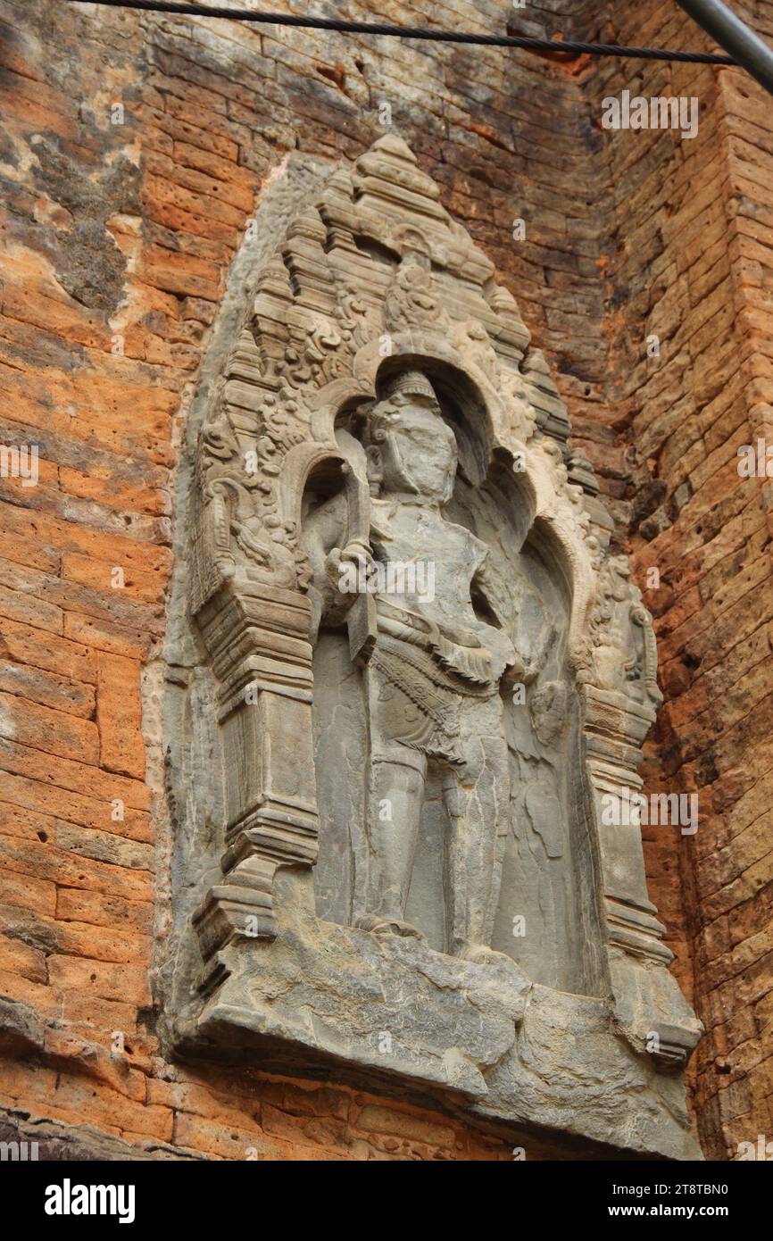 Lolei, Khmer temple, ancient Angkor area, Cambodia. Reign of Yasovarman ...