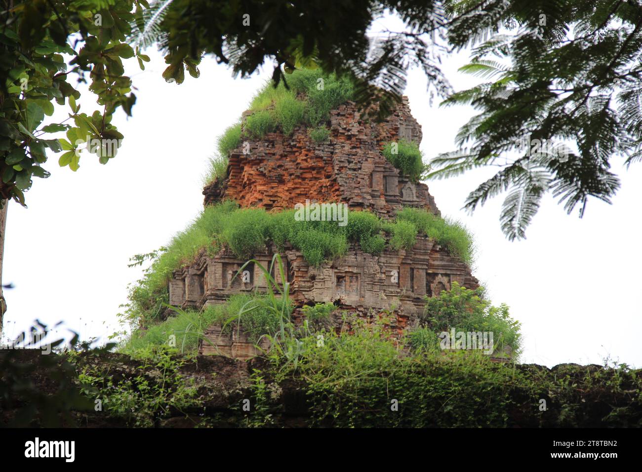 Lolei, Khmer temple, ancient Angkor area, Cambodia. Reign of Yasovarman ...