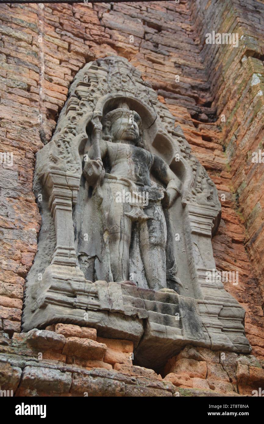 Lolei, Khmer temple, ancient Angkor area, Cambodia. Reign of Yasovarman ...