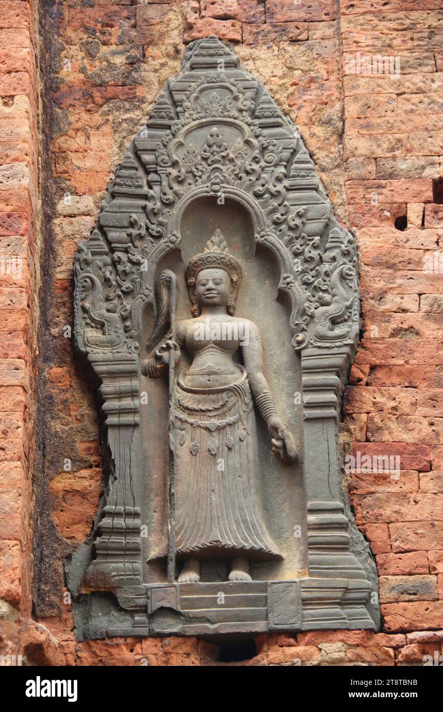 Lolei, Khmer temple, ancient Angkor area, Cambodia. Reign of Yasovarman ...