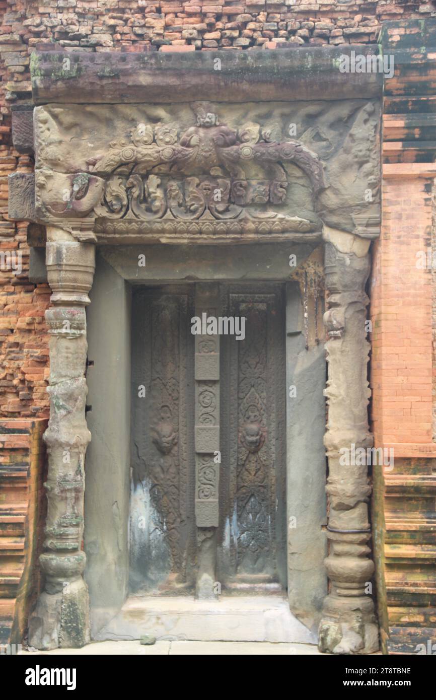 Preah Ko, Khmer temple, ancient Angkor area, Cambodia. Reign of ...