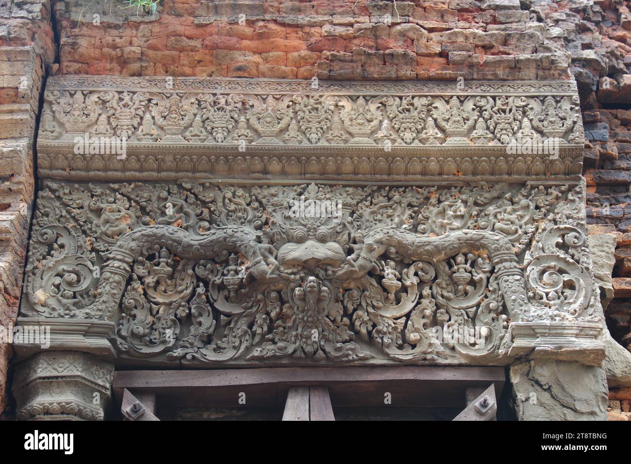 Lolei, Khmer temple, ancient Angkor area, Cambodia. Reign of Yasovarman ...
