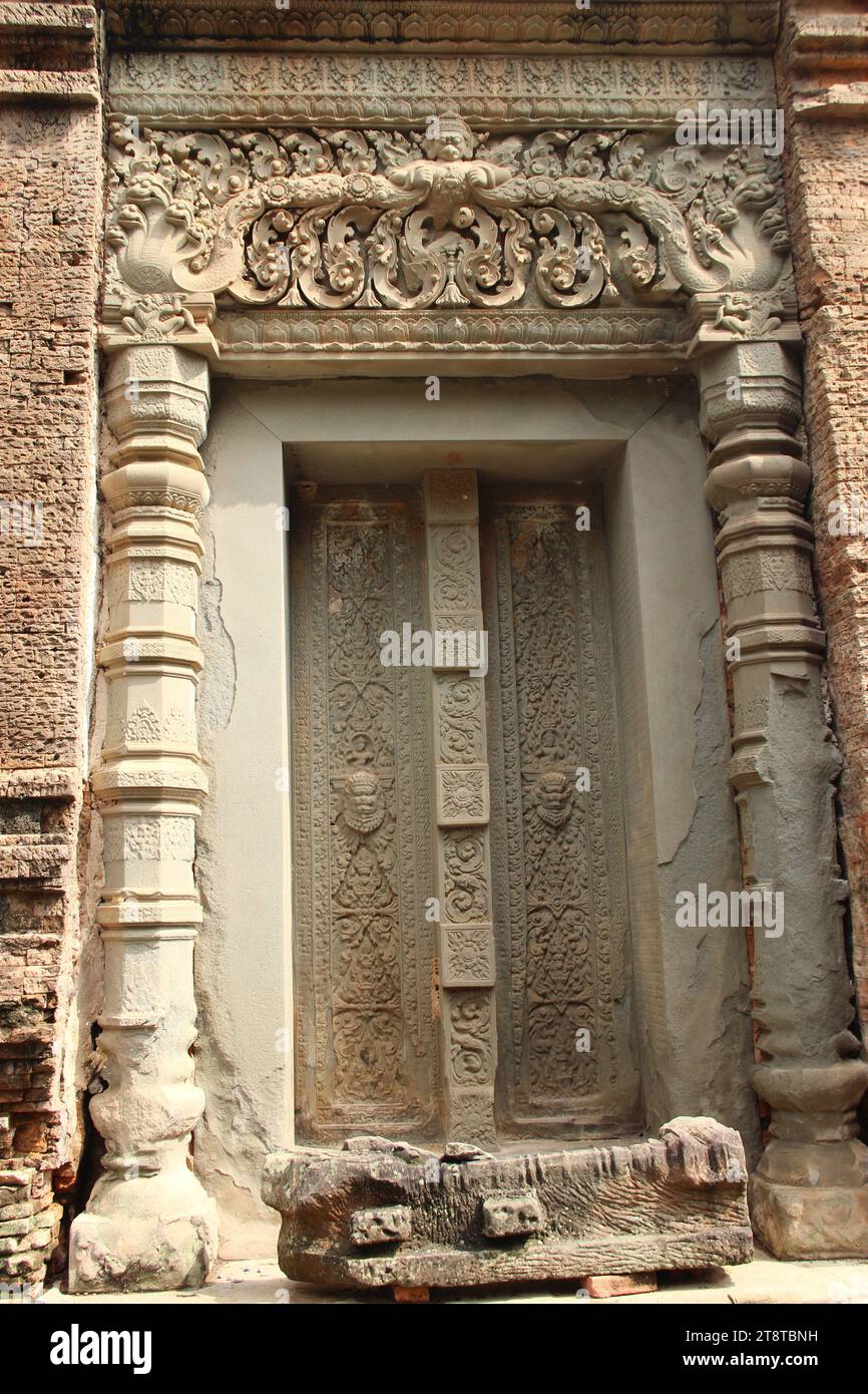 Preah Ko, Khmer temple, ancient Angkor area, Cambodia. Reign of ...