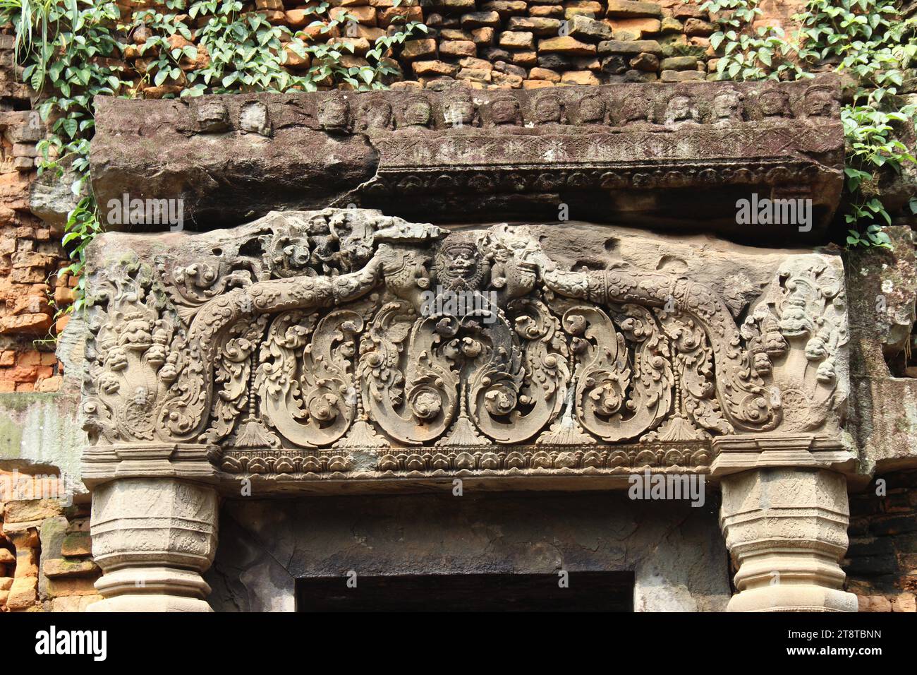 Preah Ko, Khmer temple, ancient Angkor area, Cambodia. Reign of ...