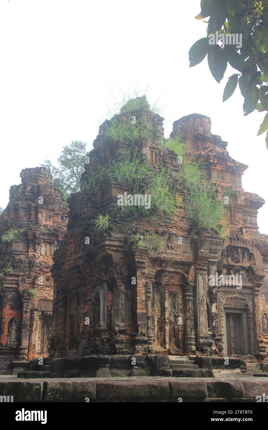 Preah Ko, Khmer temple, ancient Angkor area, Cambodia. Reign of ...