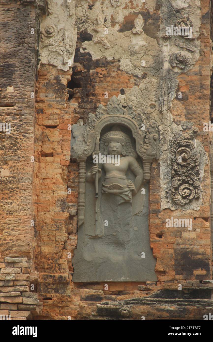 Preah Ko, Khmer temple, ancient Angkor area, Cambodia. Reign of ...