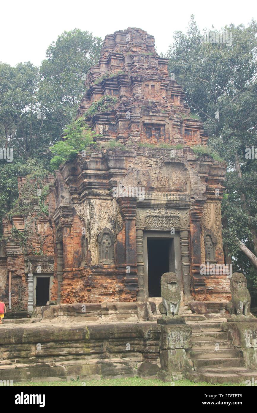 Preah Ko, Khmer temple, ancient Angkor area, Cambodia. Reign of ...
