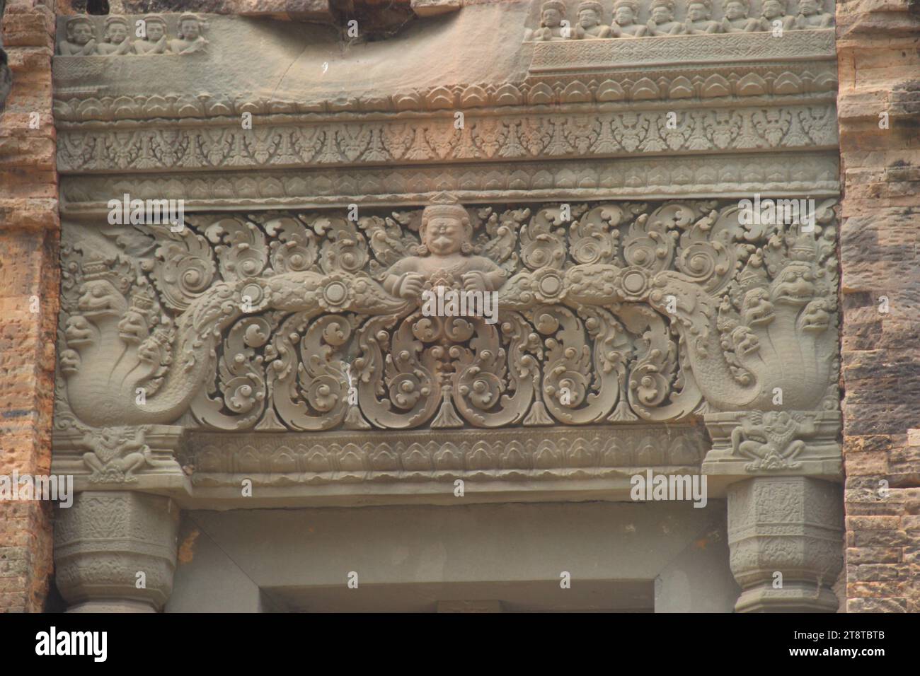 Preah Ko, Khmer temple, ancient Angkor area, Cambodia. Reign of ...