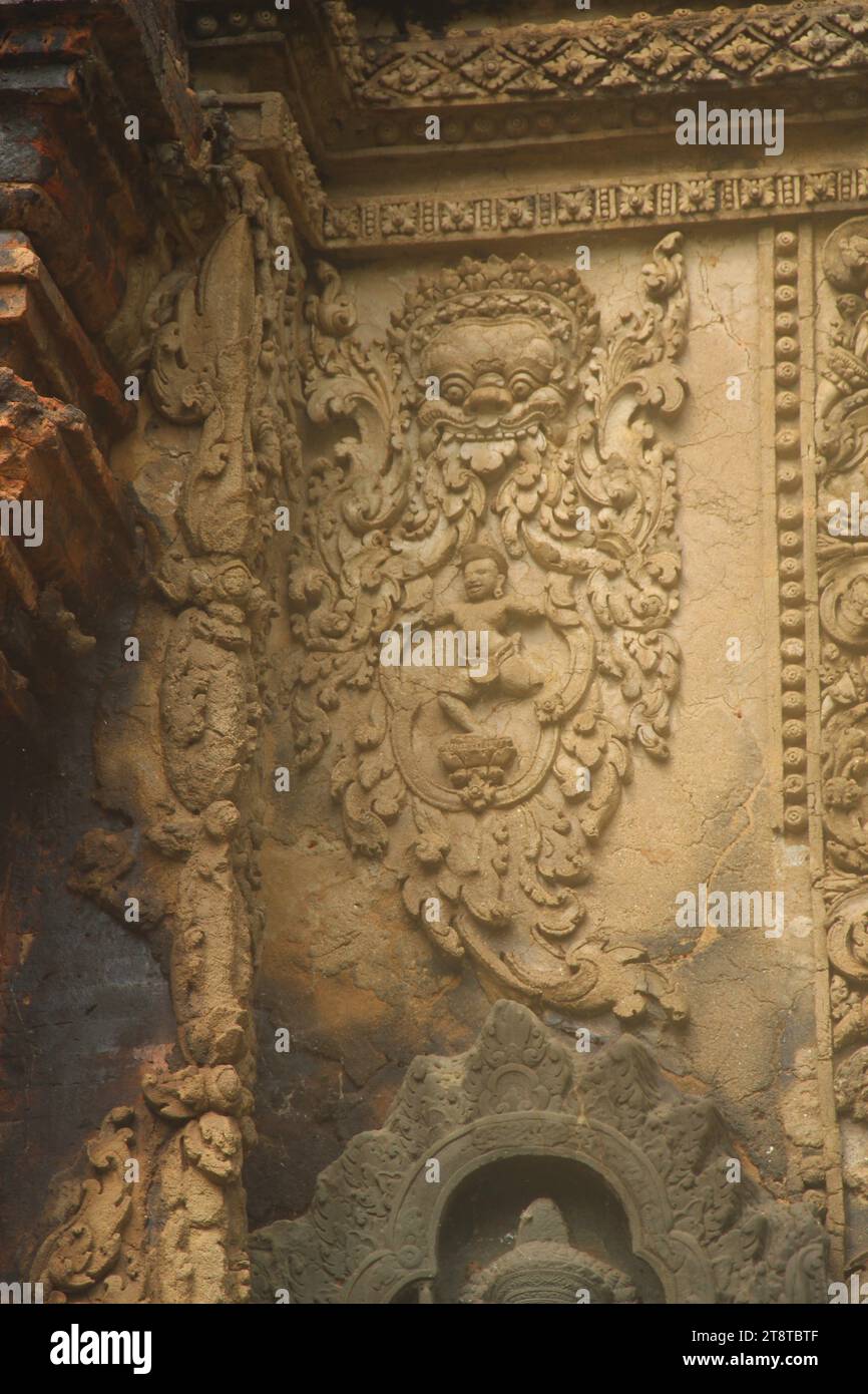 Preah Ko, Khmer temple, ancient Angkor area, Cambodia. Reign of ...