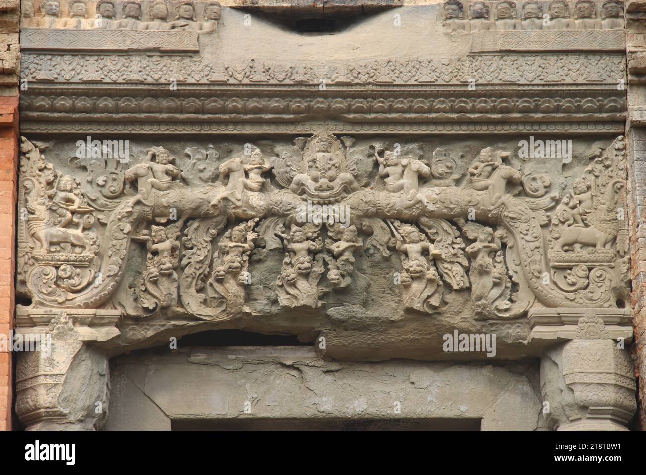 Preah Ko, Khmer temple, ancient Angkor area, Cambodia. Reign of ...