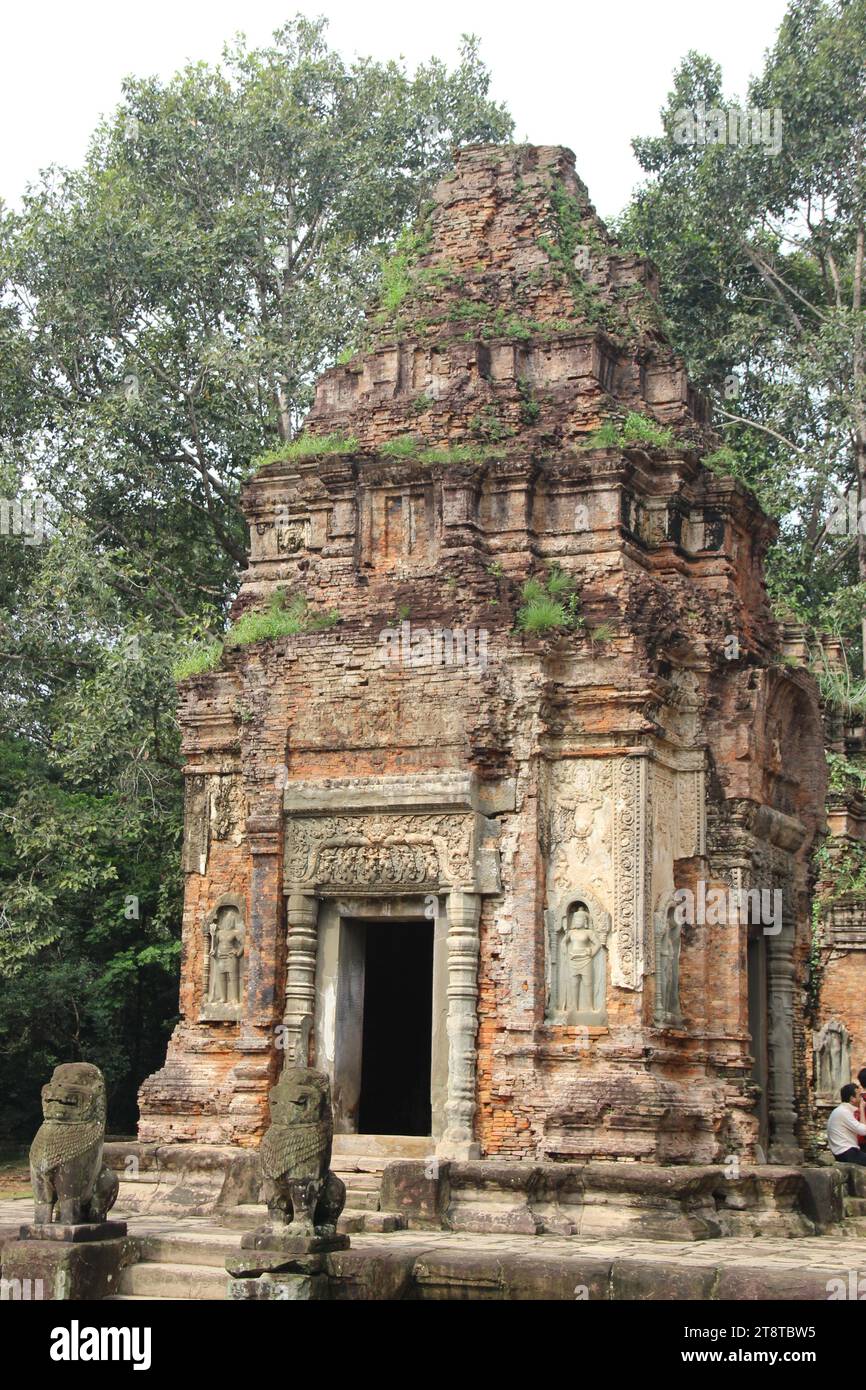 Preah Ko, Khmer temple, ancient Angkor area, Cambodia. Reign of ...
