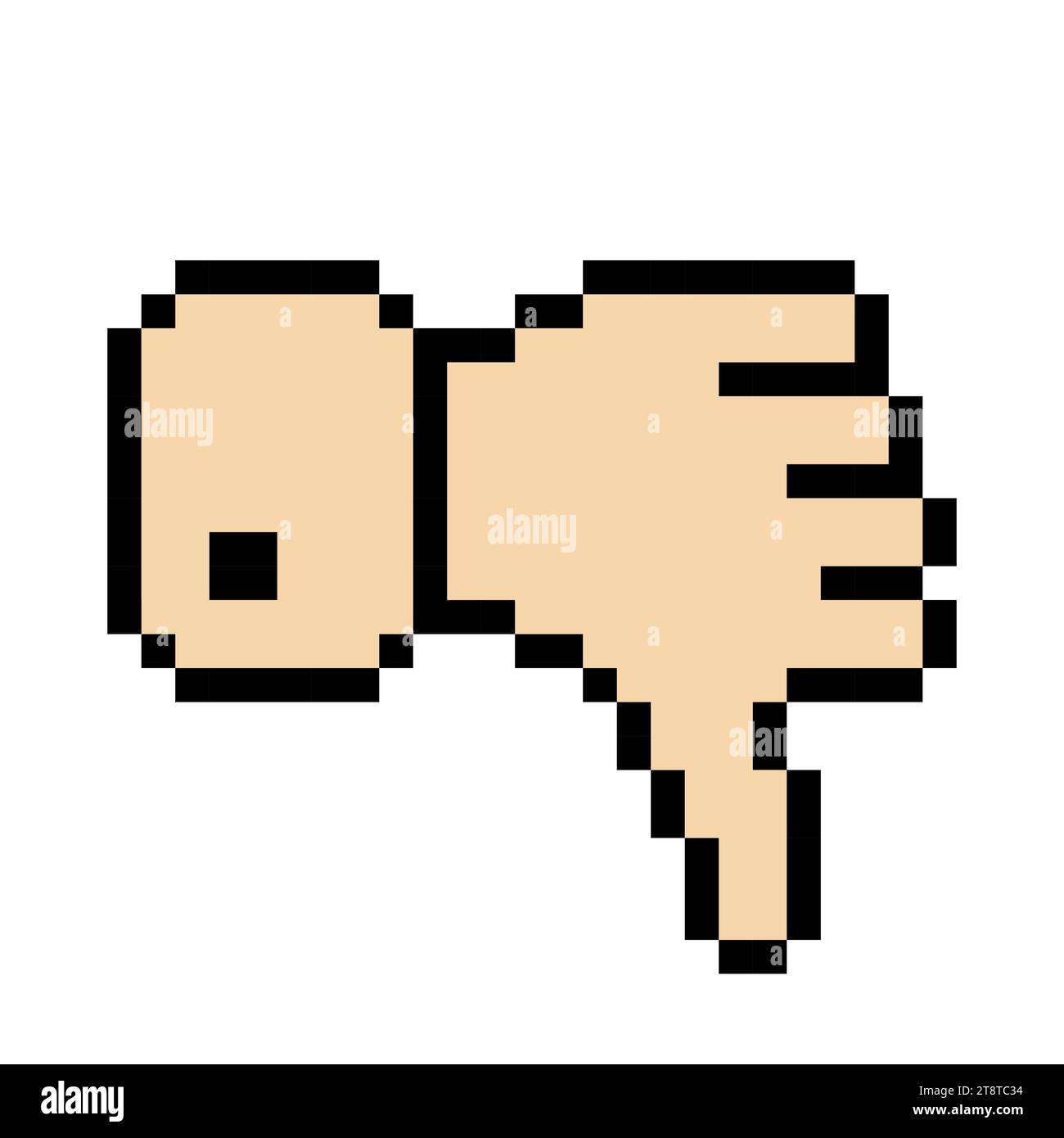 Beige thumbs down line icon. Gesture, disapproval, dislike, emoji ...