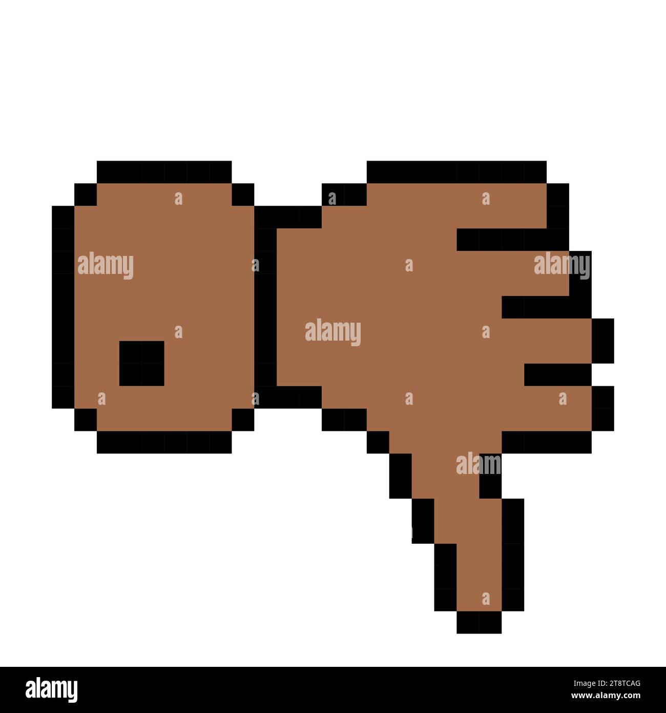 Brown thumbs down line icon. Gesture, disapproval, dislike, emoji ...