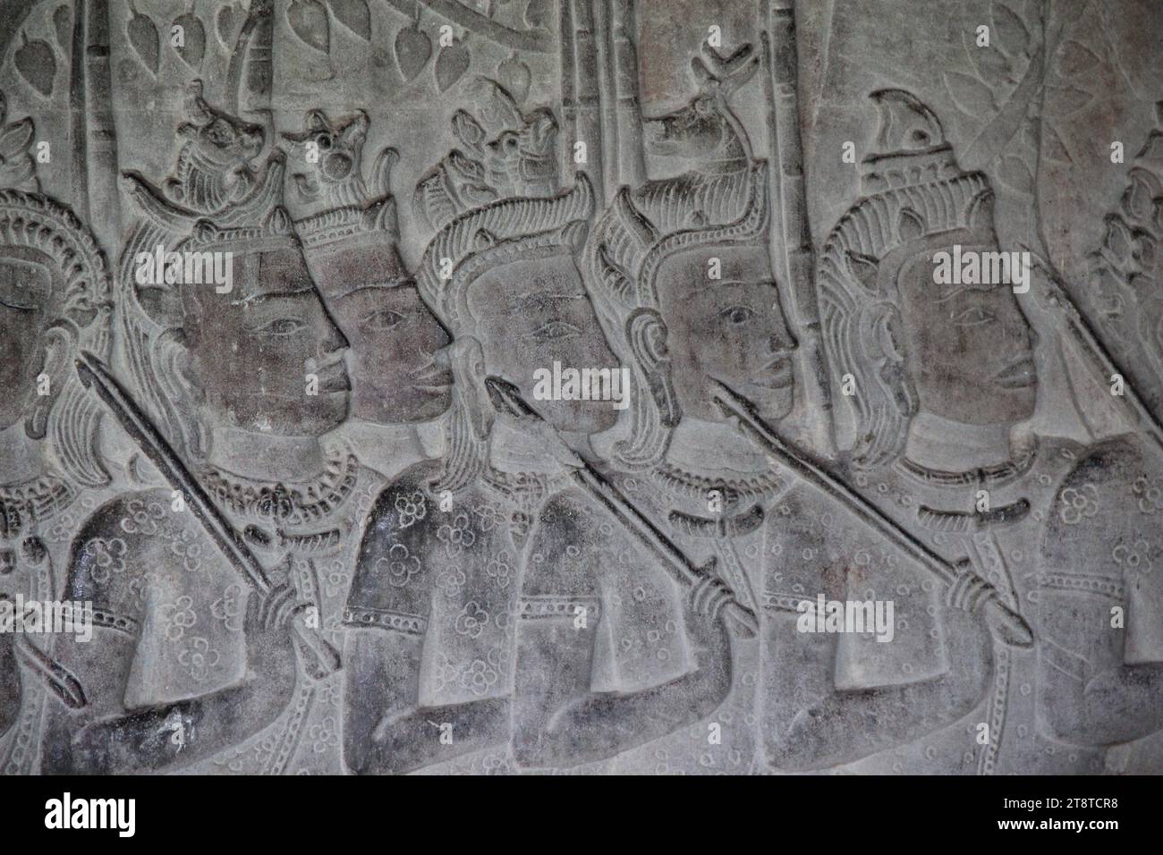 Angkor Wat bas-reliefs, Khmer temple, reign of Suryavarman II (1113 ...