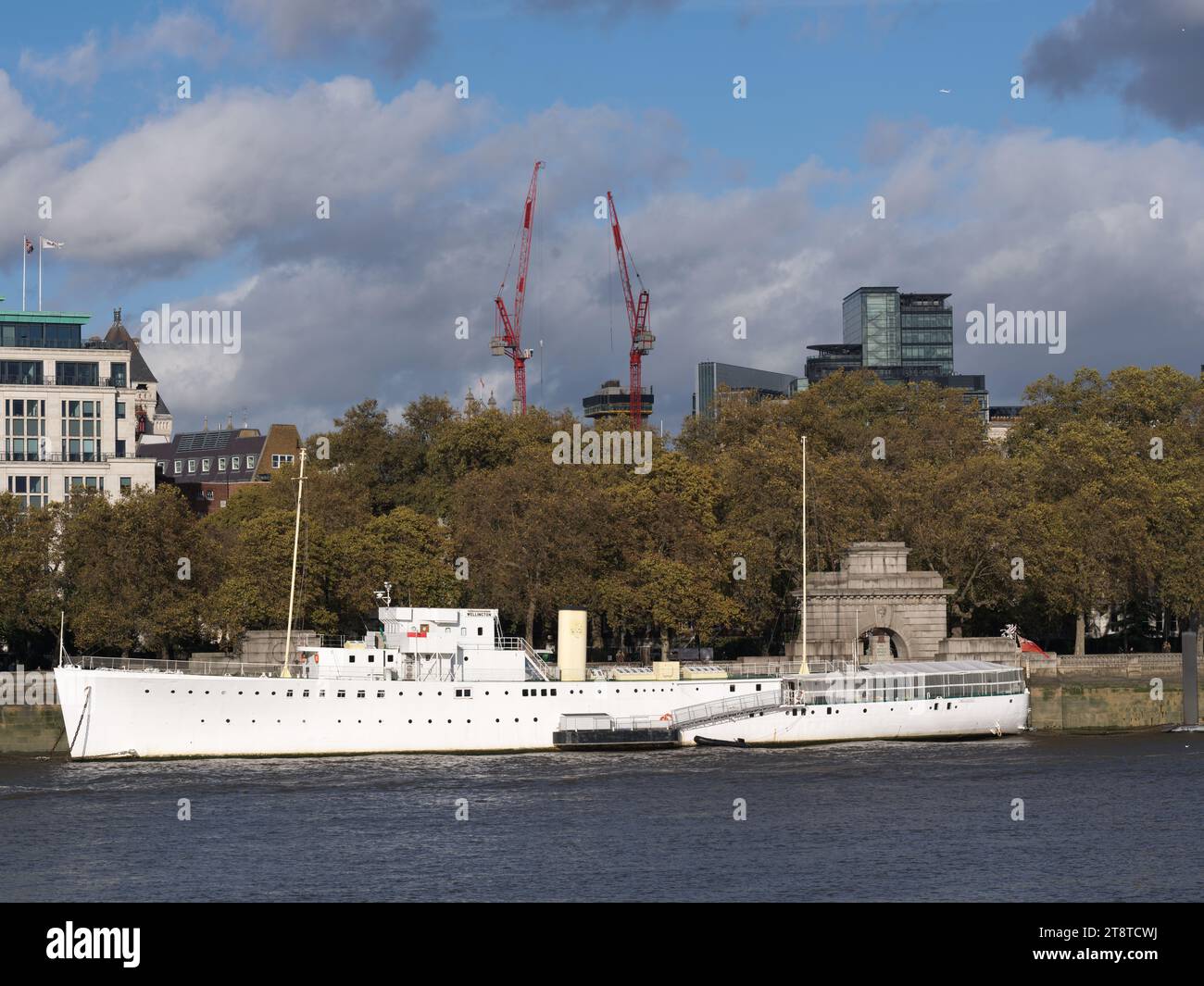 HMS (also HQS) Wellington a retired Royal Navy ship, moored on the ...