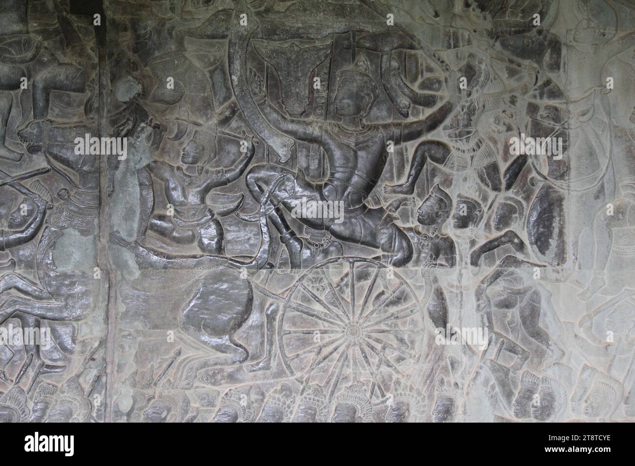 Angkor Wat bas-reliefs, Khmer temple, reign of Suryavarman II (1113 ...
