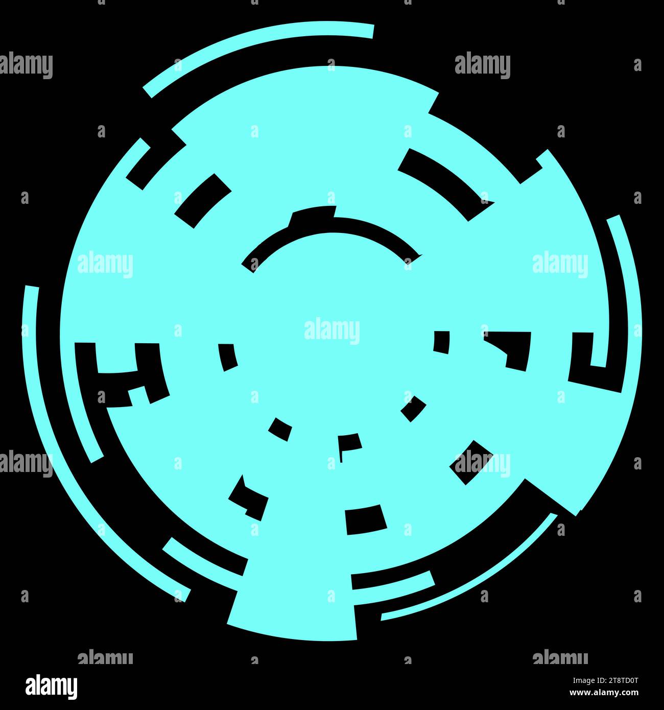 Digital circular clipart isolated on black background. Vector Stock ...
