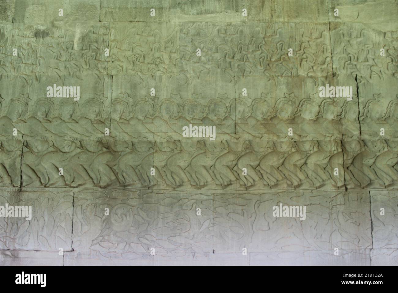 Angkor Wat bas-reliefs, Khmer temple, reign of Suryavarman II (1113 ...