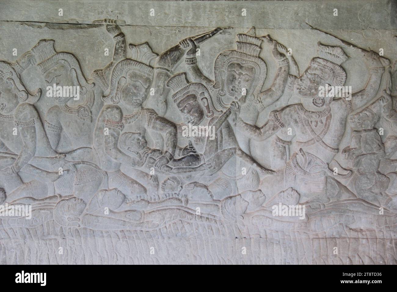 Angkor Wat bas-reliefs, Khmer temple, reign of Suryavarman II (1113 ...