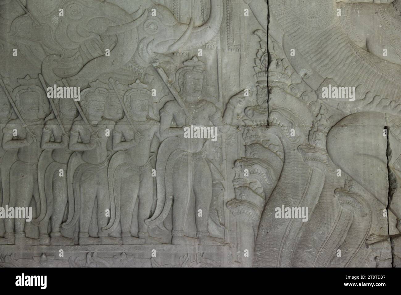 Angkor Wat bas-reliefs, Khmer temple, reign of Suryavarman II (1113 ...