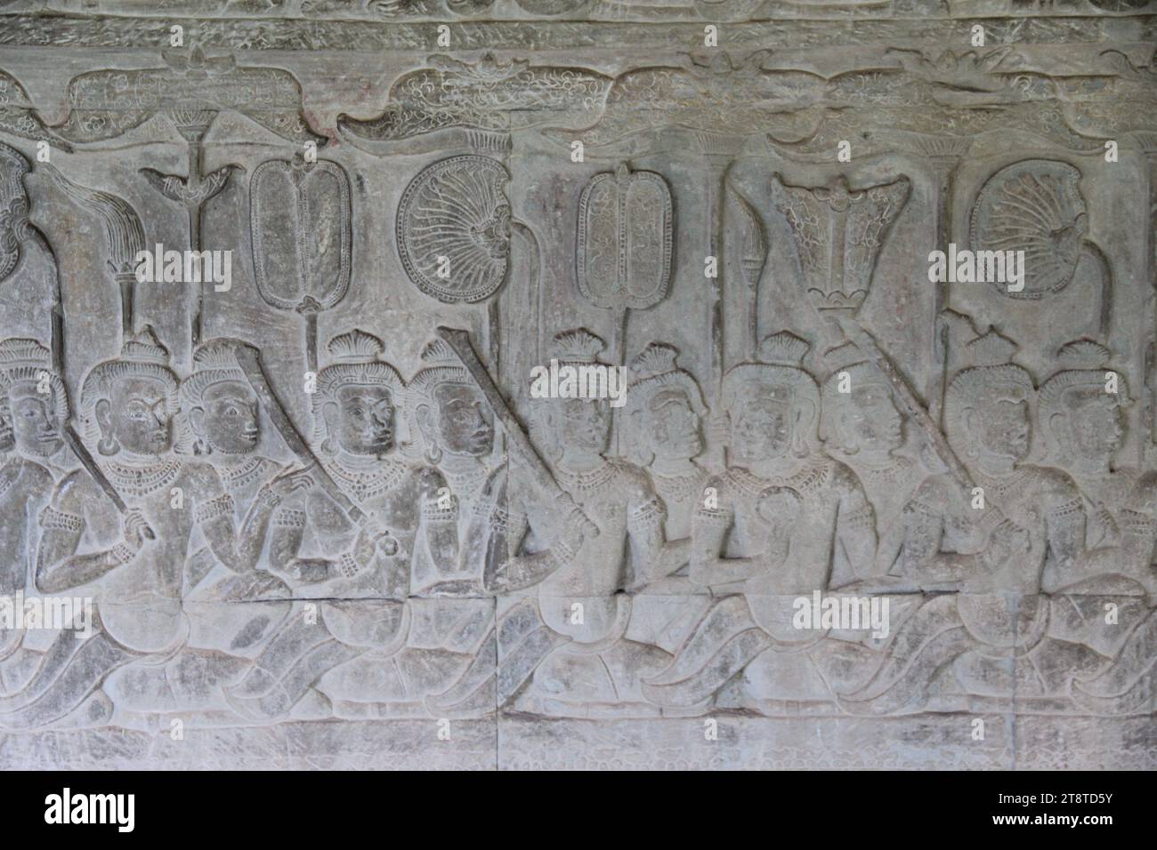 Angkor Wat bas-reliefs, Khmer temple, reign of Suryavarman II (1113 ...