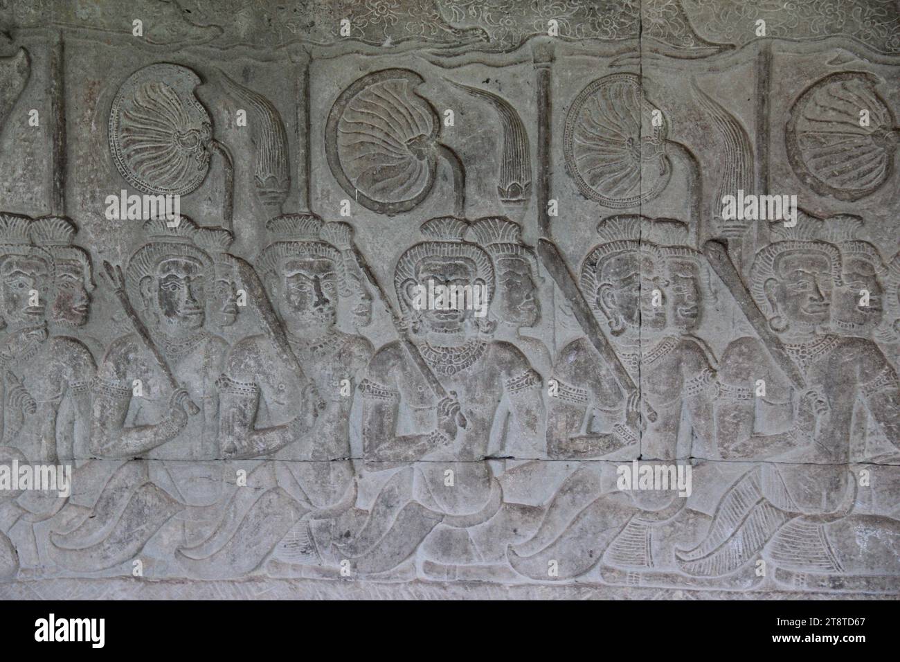 Angkor Wat bas-reliefs, Khmer temple, reign of Suryavarman II (1113 ...