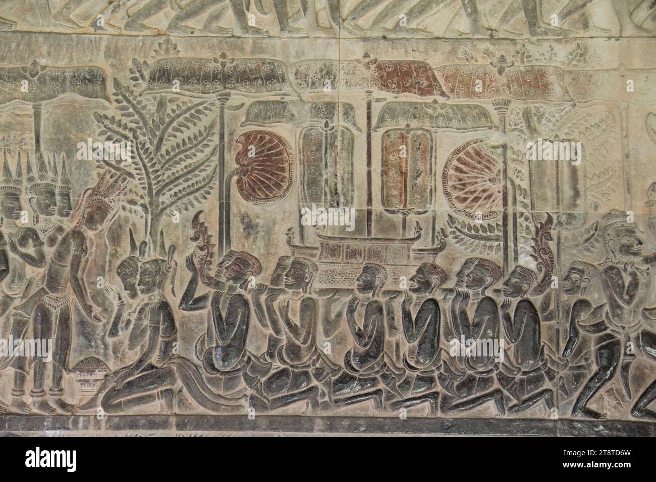 Angkor Wat bas-reliefs, Khmer temple, reign of Suryavarman II (1113 ...