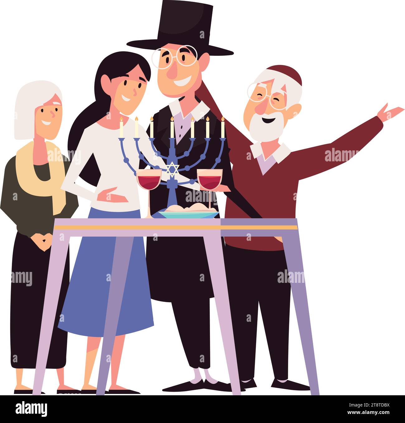 Happy mature woman food Stock Vector Images - Alamy