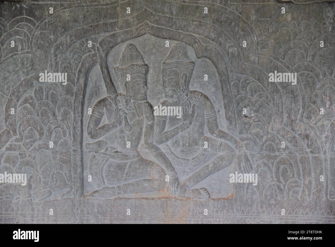 Angkor Wat bas-reliefs, Khmer temple, reign of Suryavarman II (1113 ...