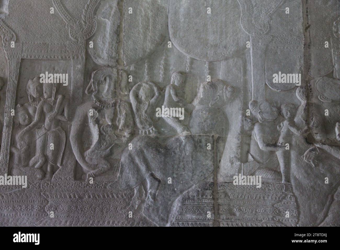 Angkor Wat bas-reliefs, Khmer temple, reign of Suryavarman II (1113 ...