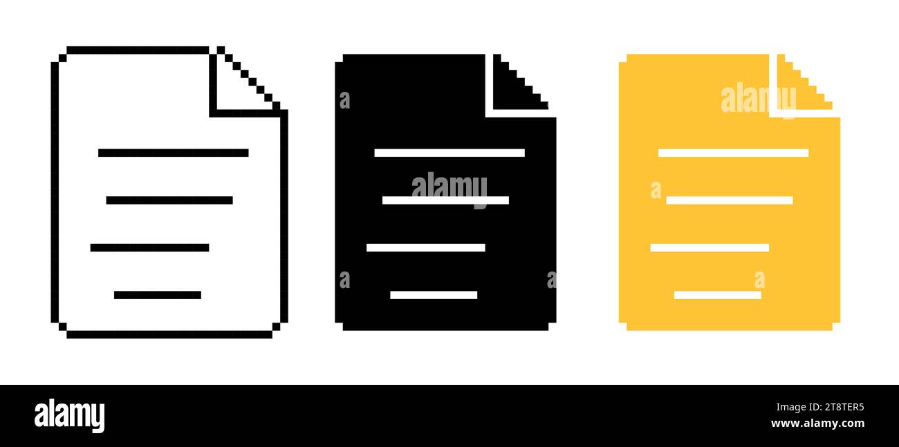 Files line icon set. Information, data, folder, computer, document ...