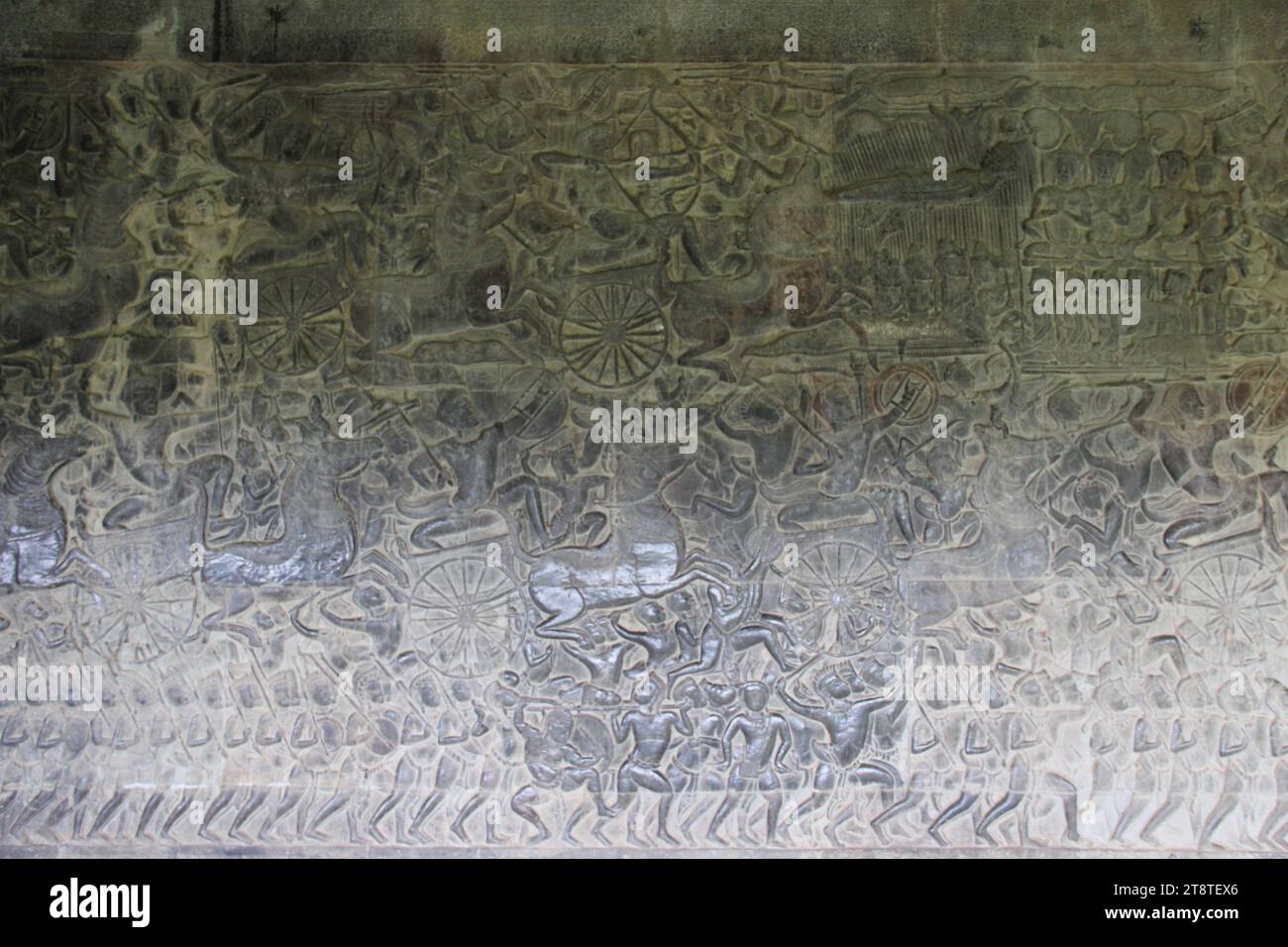 Angkor Wat bas-reliefs, Khmer temple, reign of Suryavarman II (1113 ...