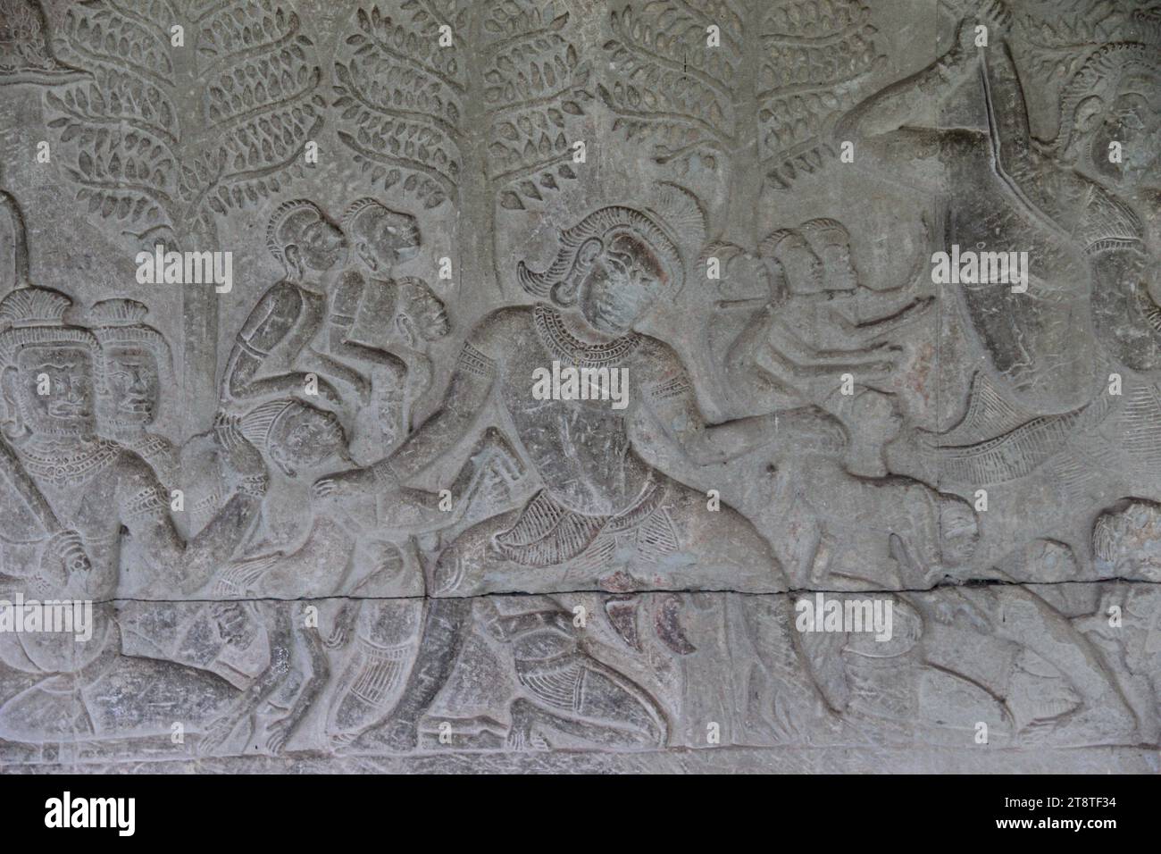 Angkor Wat bas-reliefs, Khmer temple, reign of Suryavarman II (1113 ...