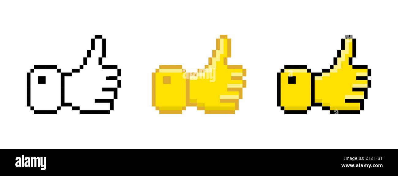 Set of thumbs up line icon. Gesture, approval, like, emoji, chat ...