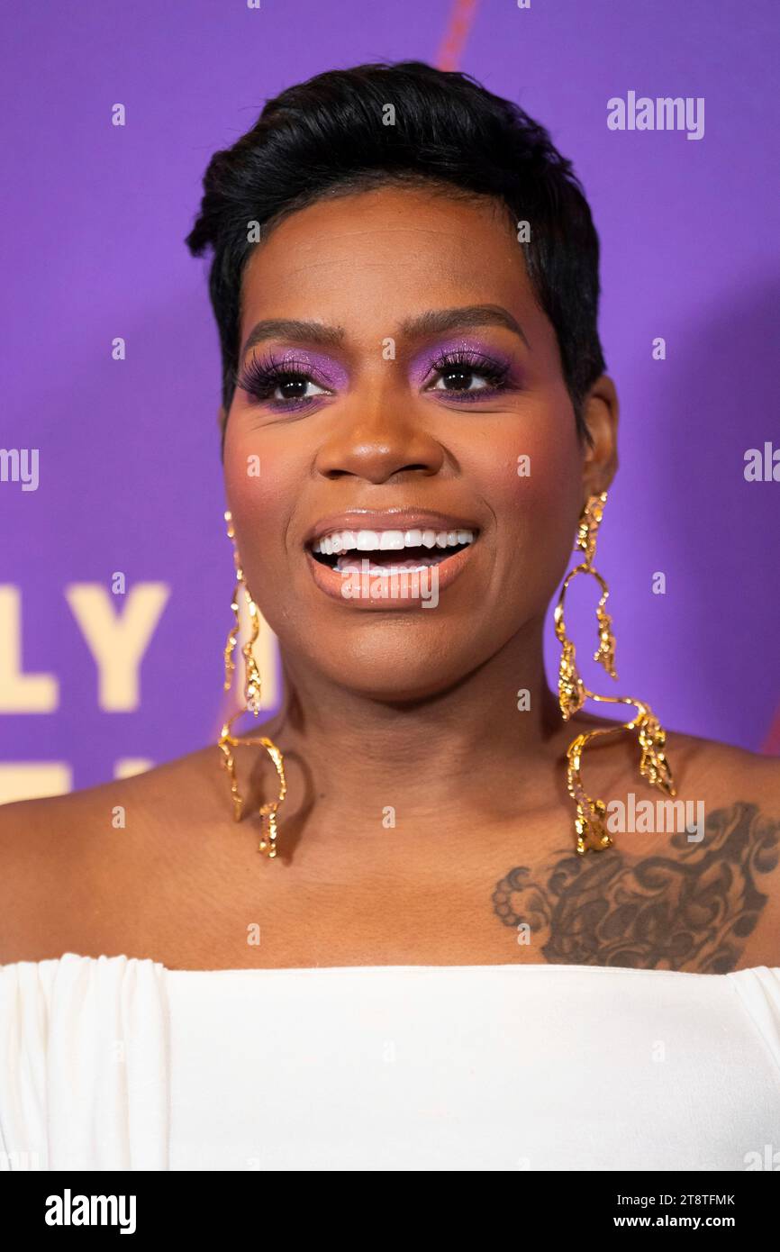 Fantasia Barrino poses for photographers upon arrival at the screening of the film 'The Color ...