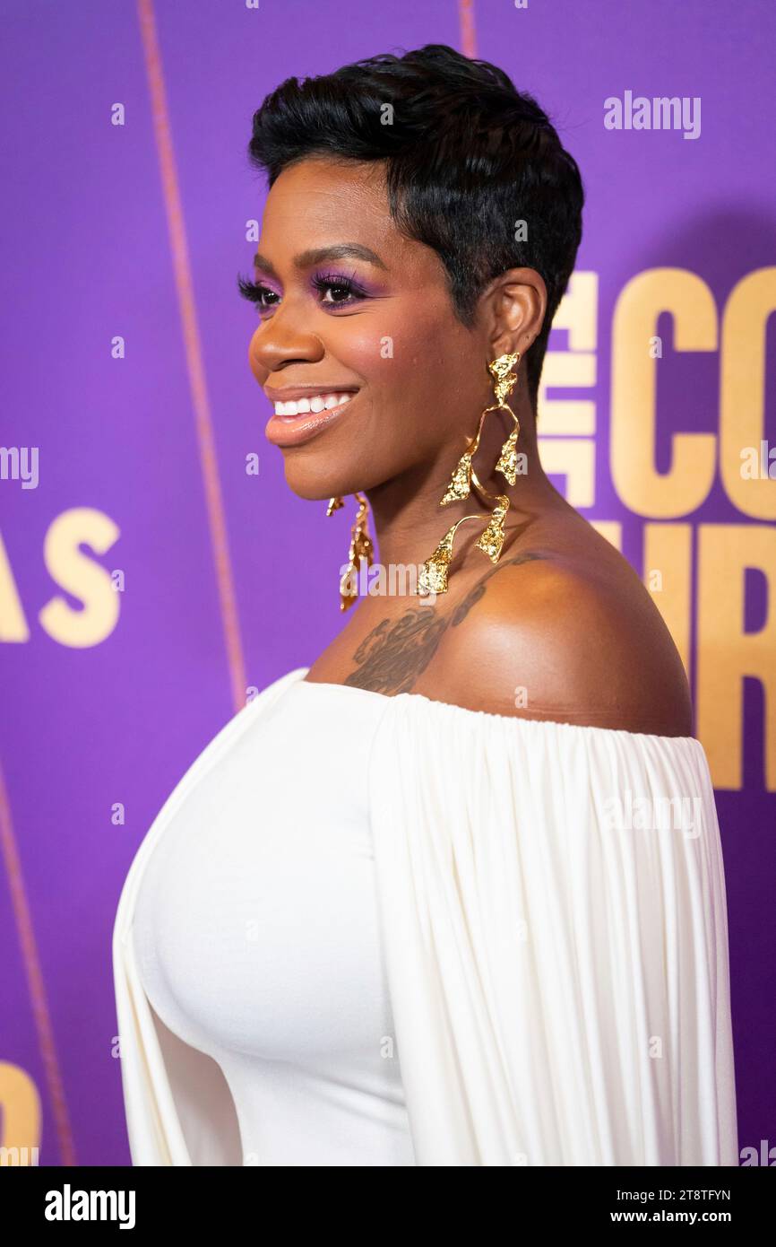 Fantasia Barrino poses for photographers upon arrival at the screening of the film 'The Color ...