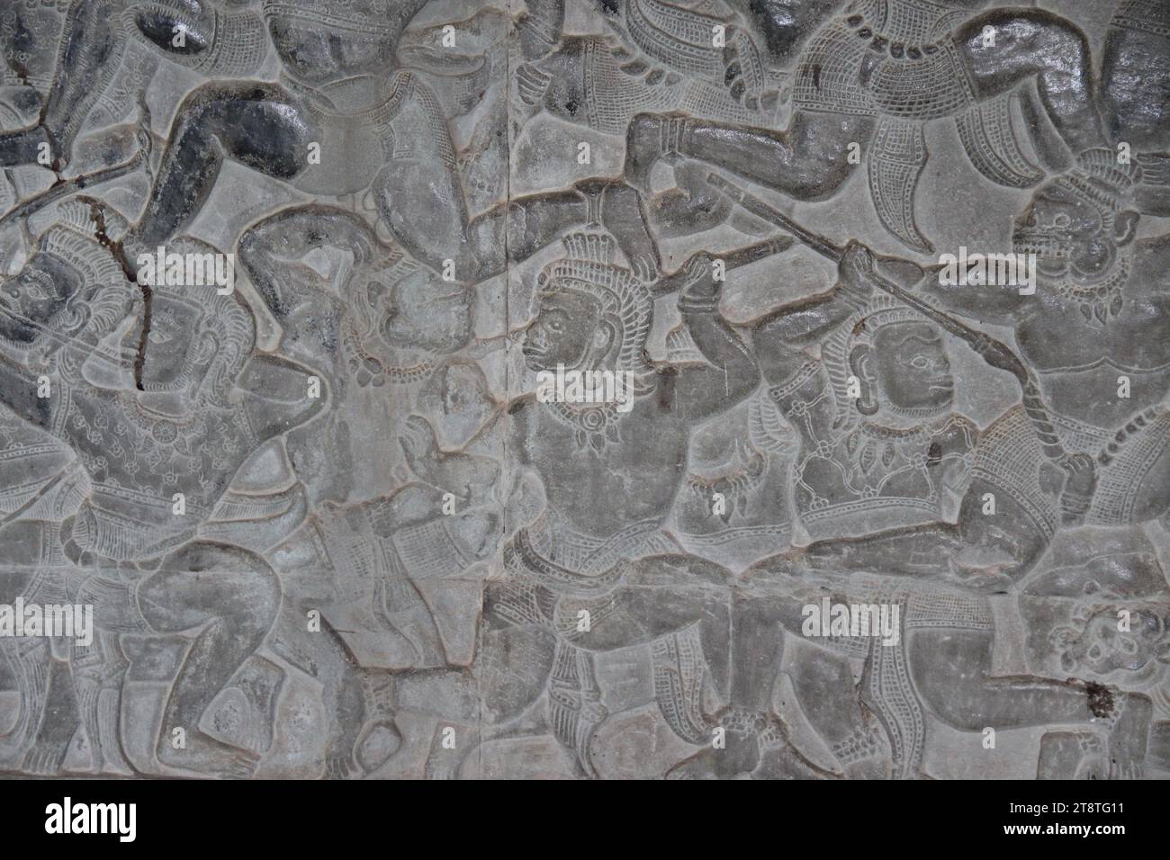 Angkor Wat bas-reliefs, Khmer temple, reign of Suryavarman II (1113 ...