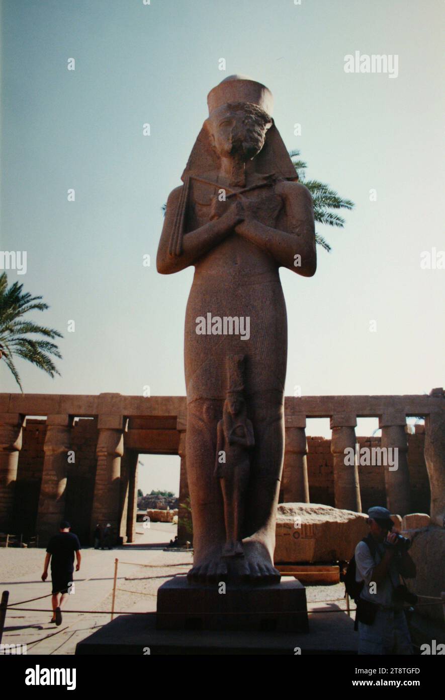 Karnak, Egypt: Colossus of Pinedjem, Pharaoh of XXI Dynasty Stock Photo ...