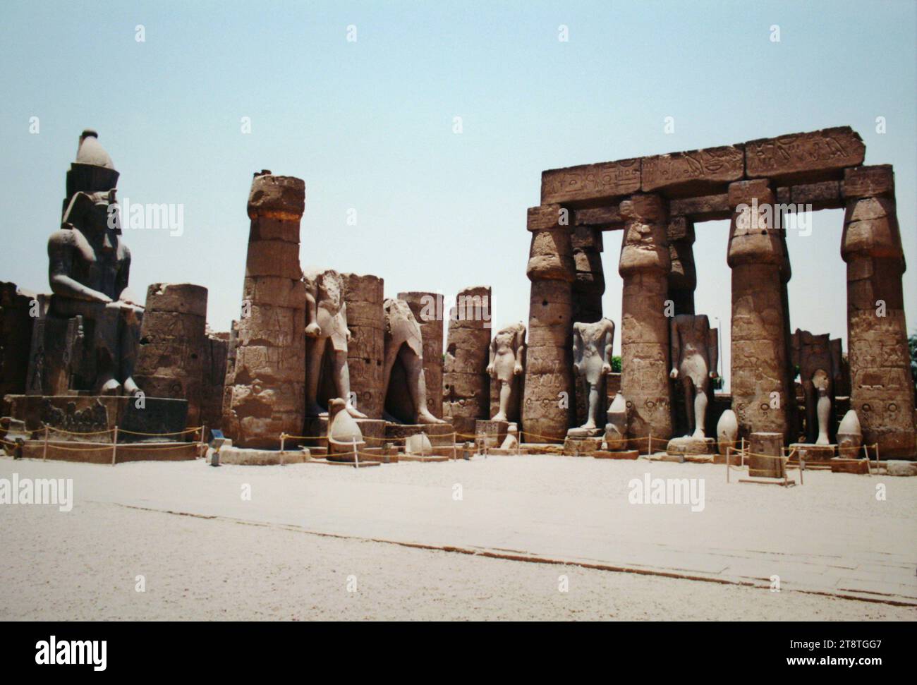 Luxor, Egypt Temple: Courtyard of Rameses II Stock Photo - Alamy