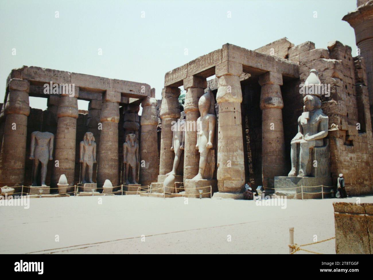 Luxor, Egypt Temple: Courtyard of Rameses II Stock Photo - Alamy
