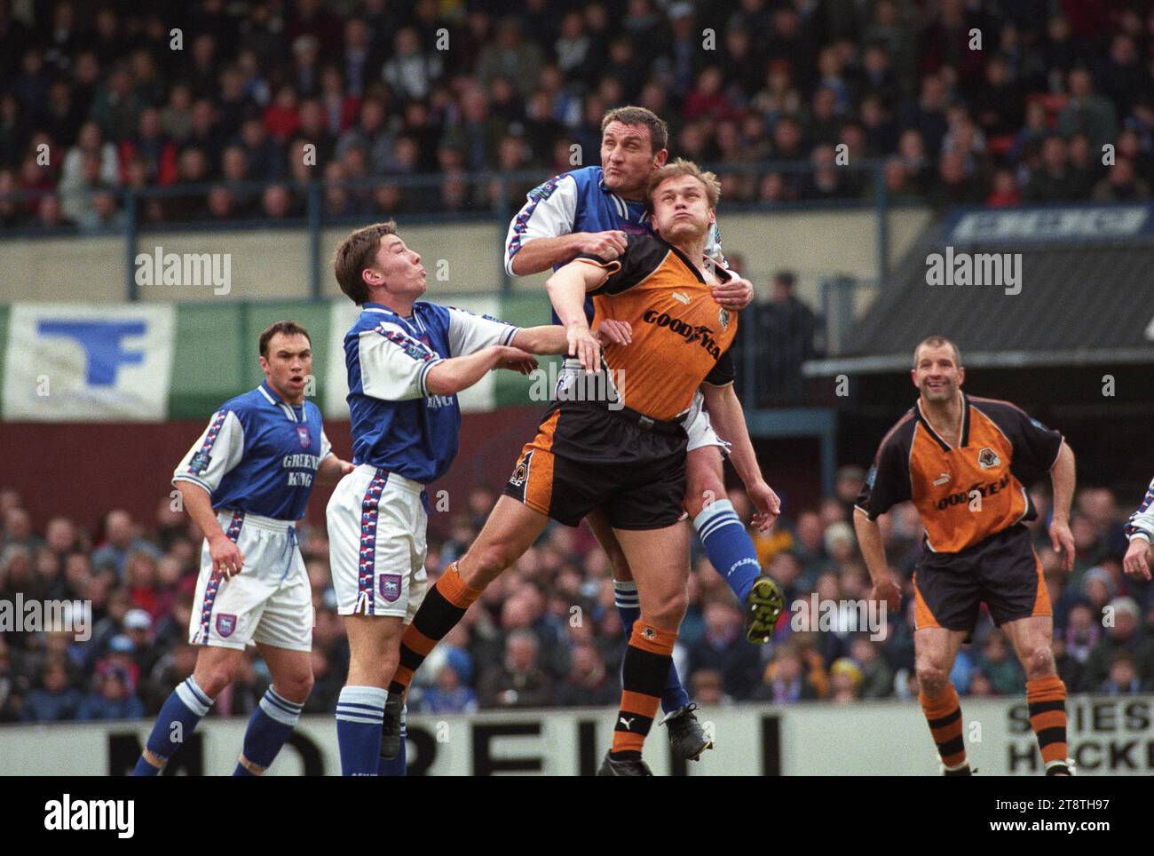 IPSWICH V WOLVES AT PORTMAN ROAD 21/3/98 3-0 Mixu Paatelainen and Tony ...
