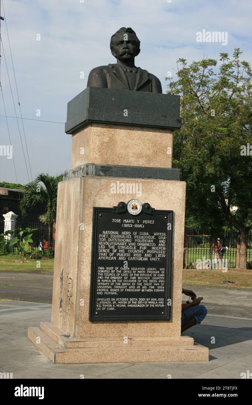 Jose Marti Y Perez, Cuban Revolutionary, Rizal Park, Manila, Luzon ...