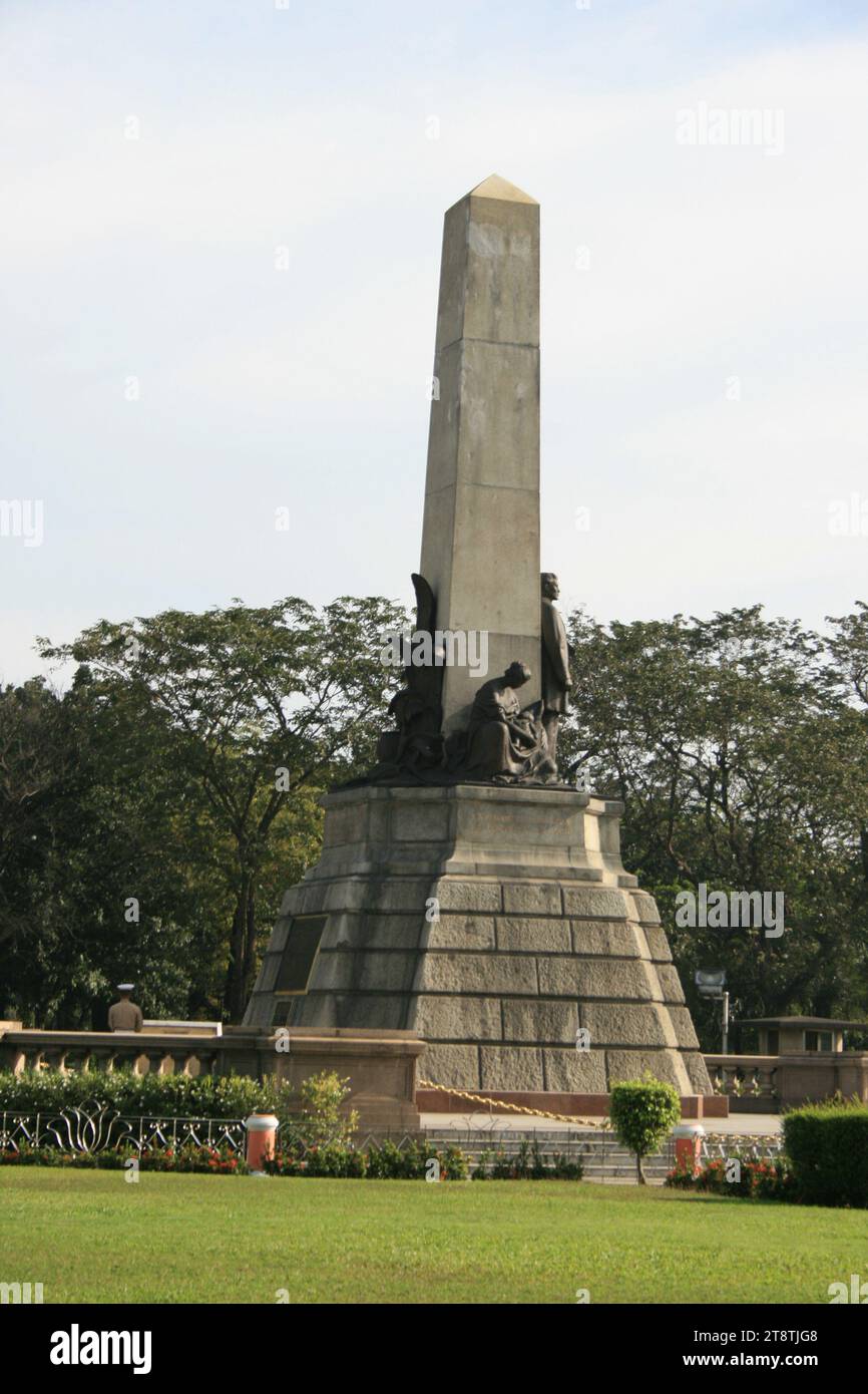 Jose Rizal Monument, Rizal Park, Manila, Luzon, Philippines Stock Photo ...