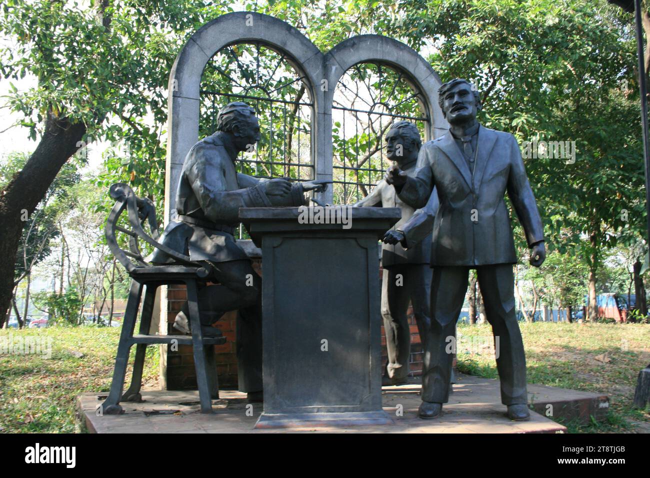 Scene from Life of Jose Rizal, Rizal Park, Manila, Luzon, Philippines ...