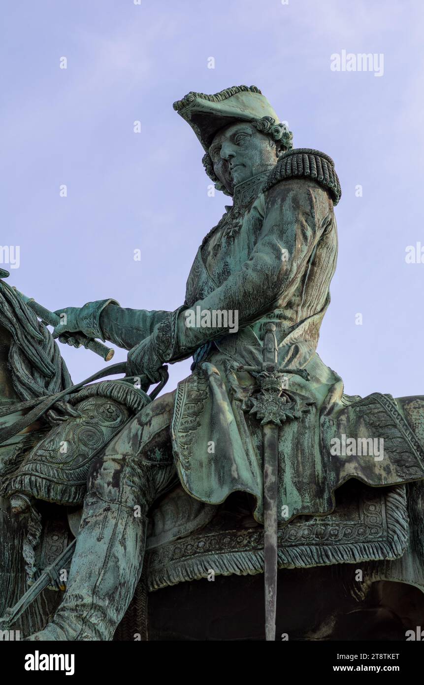 Stockholm, Sweden: Royale palace, Charles XIV John's statue Stock Photo ...