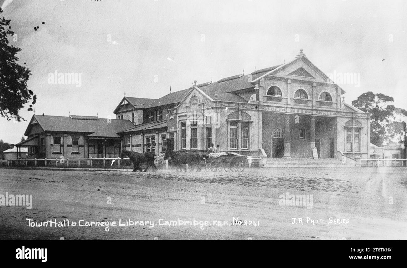 Town Hall & Carnegie Library, Cambridge, ca 1910s - Photograph taken by ...